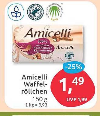 Amicelli Waffelröllchen Angebot bei Budni