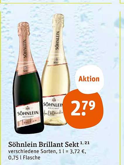 Söhnlein Brillant Sekt, Sparkling Oder Alkoholfrei Angebot bei Marktkauf