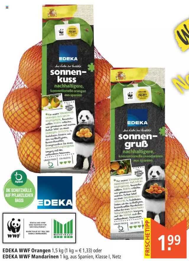 Edeka Wwf Orangen Oder Mandarinen Angebot bei Marktkauf - 1Prospekte.de
