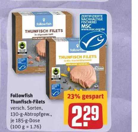Followfish Thunfisch-filets Angebot bei REWE - 1Prospekte.de