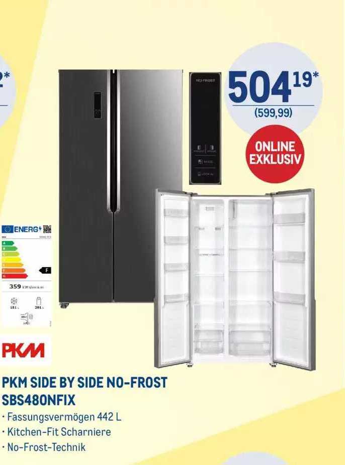 Pkm Side By Side No-frost Sbs480nfix Angebot bei METRO - 1Prospekte.de