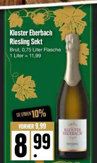 Kloster Eberbach Riesling Sekt Angebot bei EDEKA - 1Prospekte.de
