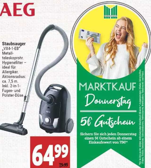 Staubsauger „vx4-1-eb” Aeg Angebot bei Marktkauf