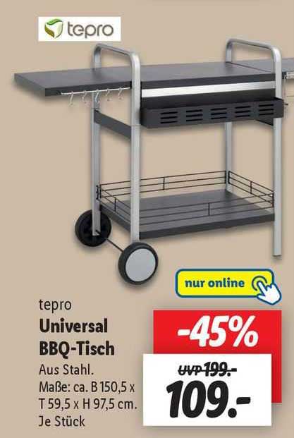 Tepro Universal Bbq-tisch Angebot bei Lidl - 1Prospekte.de