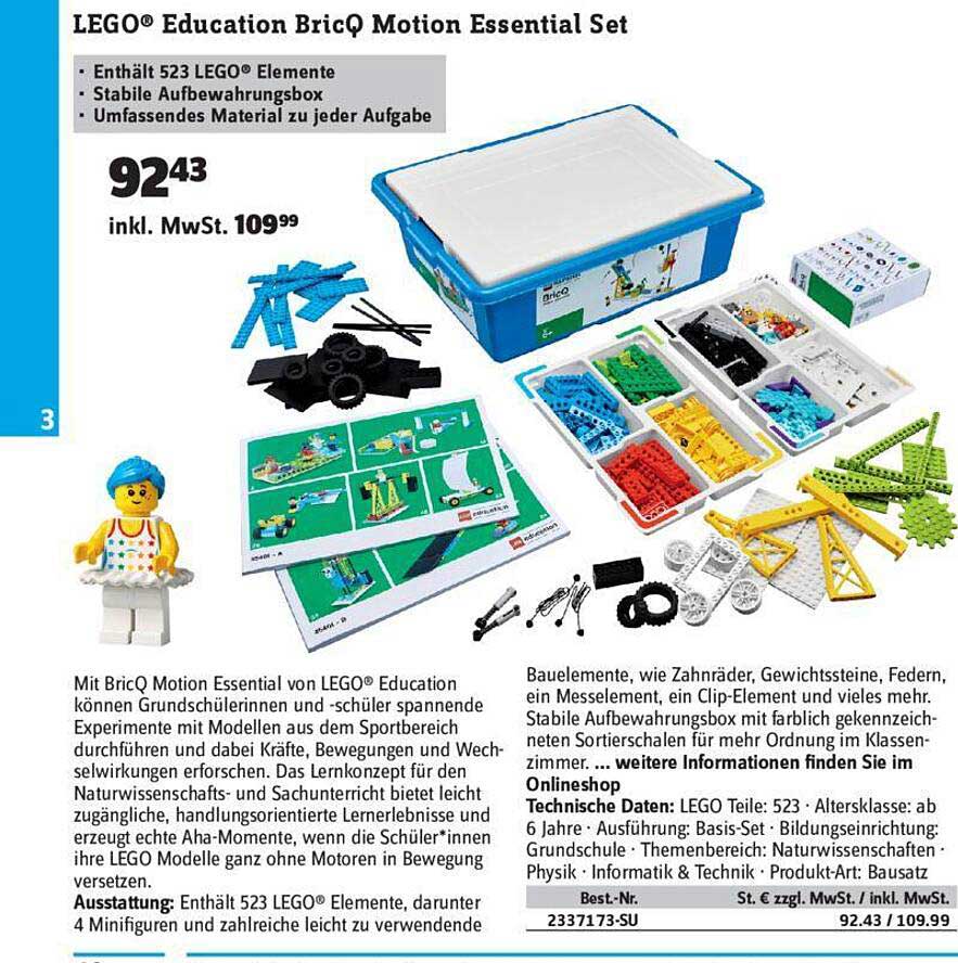 Lego Education Bricq Motion Essential Set Angebot bei Conrad ...