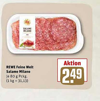 Rewe Feine Welt Salame Milano Angebot bei REWE - 1Prospekte.de