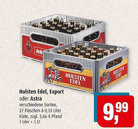 Holsten Edel, Export Oder Astra Angebot bei Markant Markt - 1Prospekte.de