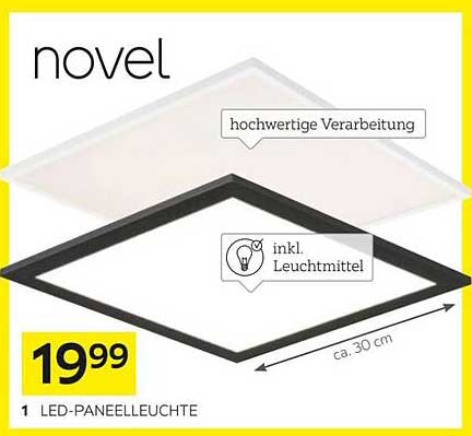 Novel Led-paneelleuchte Angebot bei XXXLutz