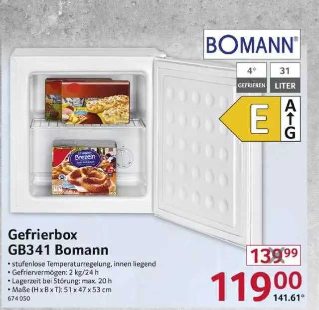 Bomann Gefrierbox Gb341 Angebot bei Selgros - 1Prospekte.de