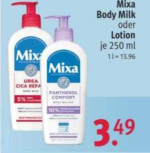 Mixa Body Milk Oder Lotion Angebot bei ROSSMANN - 1Prospekte.de