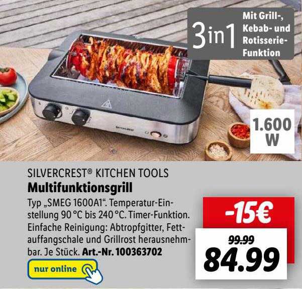 Silvercrest Kitchen Tools Multifunktionsgrill Angebot bei Lidl ...