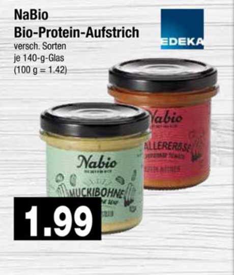Nabio Bio-protein-aufstrich Angebot bei EDEKA - 1Prospekte.de