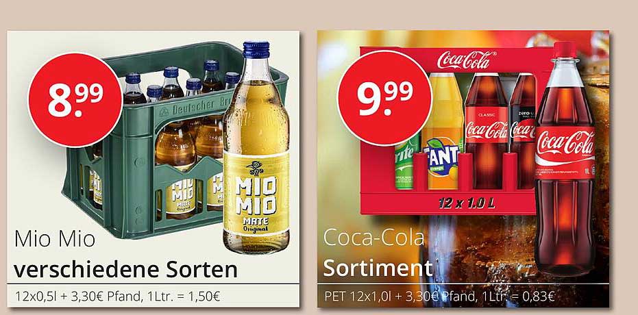 Mio Mio Oder Coca-cola Sortiment Angebot bei Sagasser - 1Prospekte.de