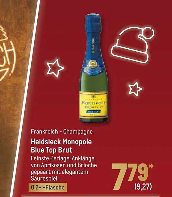 Frankreich - Champagne Heidsieck Monopole Blue Top Brut Angebot bei ...