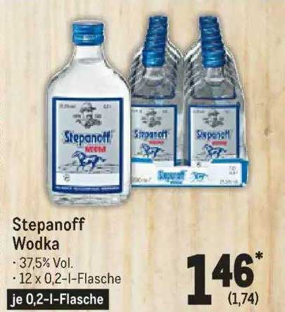 Stepanoff Wodka Angebot bei METRO - 1Prospekte.de