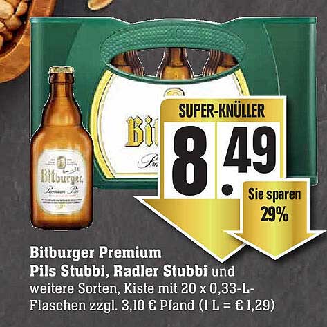 Bitburger Premium Pils Stubbi, Radler Stubbi Angebot bei EDEKA ...