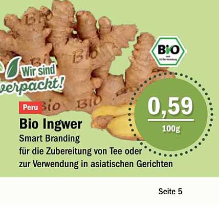 Bio Ingwer Angebot bei Aktiv Irma
