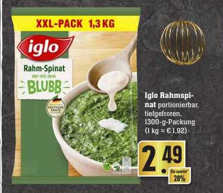 Iglo Rahmspinat Angebot bei Scheck-in-Center - 1Prospekte.de