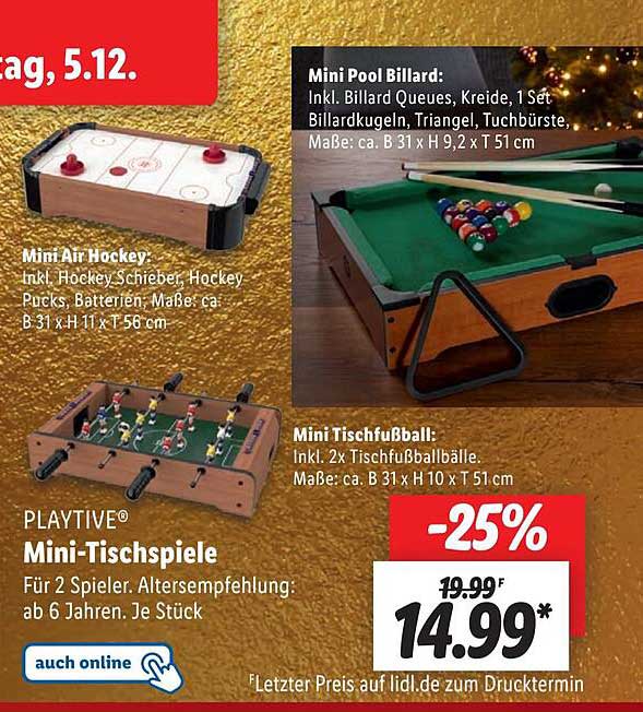 Playtive Mini-tischspiele Angebot bei Lidl - 1Prospekte.de