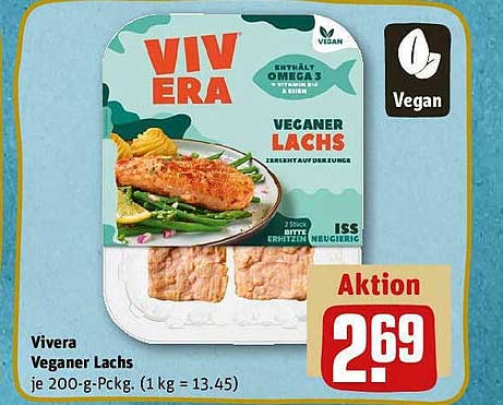 Vivera Veganer Lachs Angebot bei REWE - 1Prospekte.de