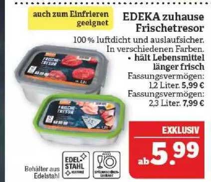 Edeka Zuhause Frischetresor Angebot bei Marktkauf - 1Prospekte.de