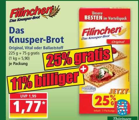 Filinchen Das Knusper-brot Angebot bei NORMA - 1Prospekte.de