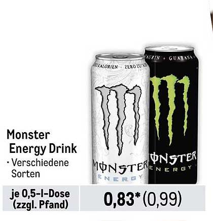 Monster Energy Drink Angebot bei METRO - 1Prospekte.de