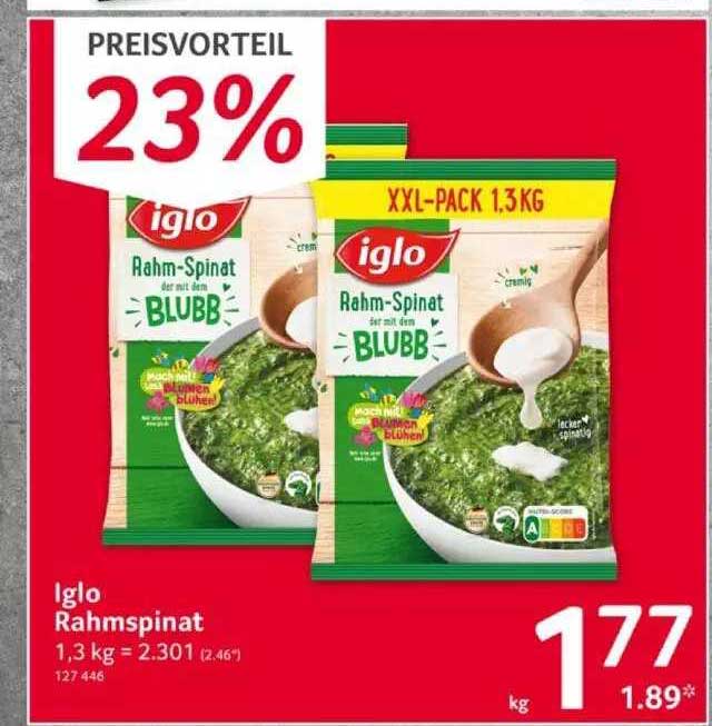 Iglo Rahmspinat Angebot bei Selgros - 1Prospekte.de