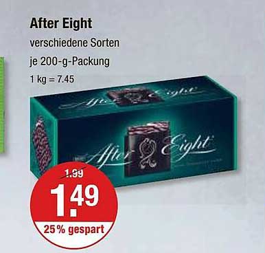 After Eight Verschiedene Sorten Angebot bei V-Markt - 1Prospekte.de