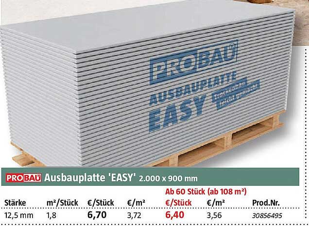 Probaü Ausbauplatte 'easy' Angebot bei Bauhaus - 1Prospekte.de