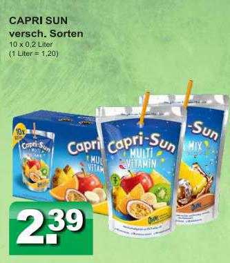 Capri Sun Verschiedene Sorten Angebot bei Getränkeparadies Gefromm ...