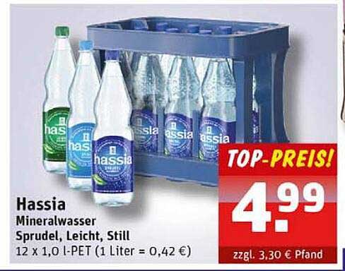 Hassia Mineralwasser Sprudel, Leicht, Still Angebot bei Schluckspecht ...