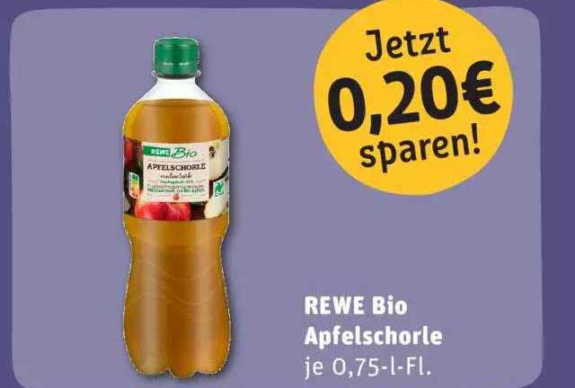 Rewe Bio Apfelschorle Angebot bei REWE