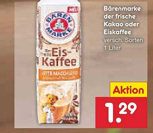 Bärenmarke Der Frische Kakao Oder Eiskaffee Angebot bei Netto Marken ...