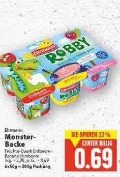 Ehrmann Monster-backe Angebot bei E Center - 1Prospekte.de