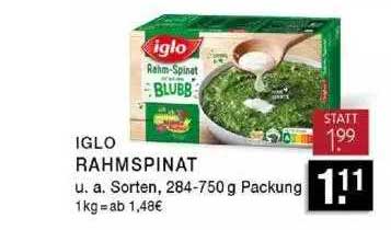 Iglo Rahmspinat Angebot bei Edeka Zurheide - 1Prospekte.de