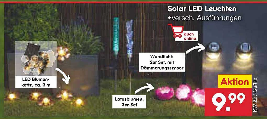 Solar Led Leuchten Angebot bei Netto Marken-Discount - 1Prospekte.de