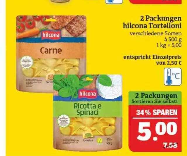 2 Packungen Hilcona Tortelloni Angebot bei Marktkauf - 1Prospekte.de