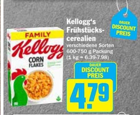 Kellogg's Frühstücks-cerealien Verschiedene Sorten Angebot bei Dodenhof ...
