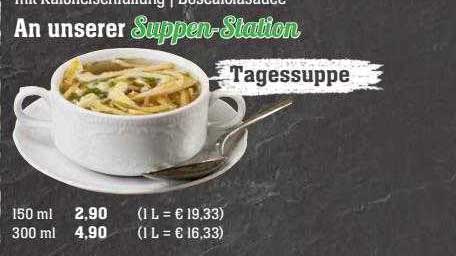 Tagessuppe Angebot bei Scheck-in-Center - 1Prospekte.de