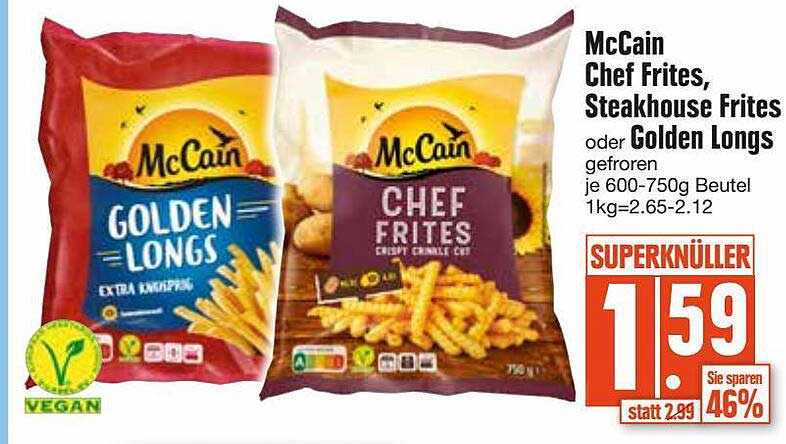 Mccain Chef Frites, Steakhouse Frites Oder Golden Longs Angebot bei ...