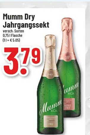 Mumm Dry Jahrgangssekt Angebot bei Trinkgut - 1Prospekte.de