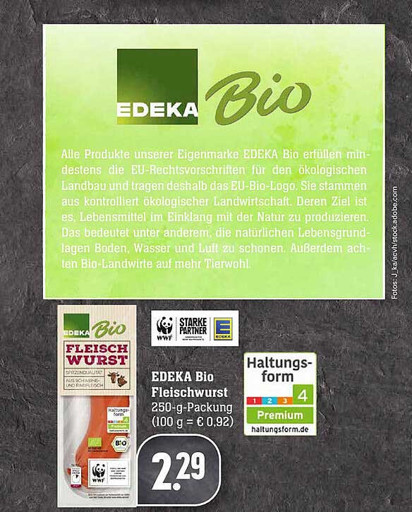 Edeka Bio Fleischwurst Angebot bei E Center