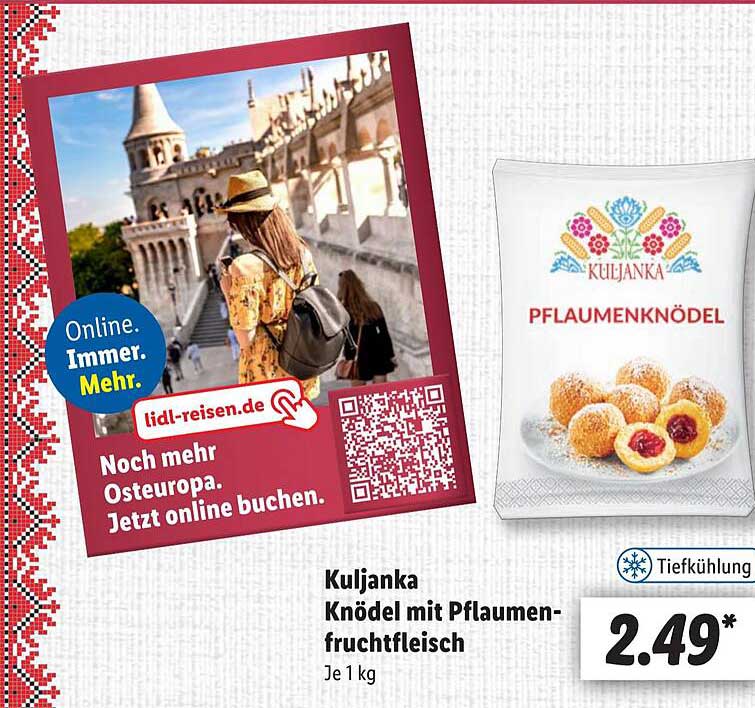 Kuljanka Knödel Mit Pflaumenfruchtfleisch Angebot bei Lidl - 1Prospekte.de