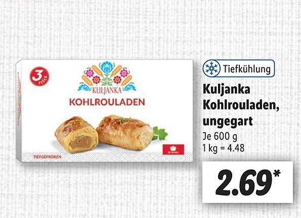 Kuljanka Kohlrouladen, Ungegart Angebot bei Lidl - 1Prospekte.de