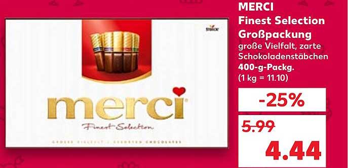 Merci Finest Selection Großpackung Angebot bei Kaufland - 1Prospekte.de