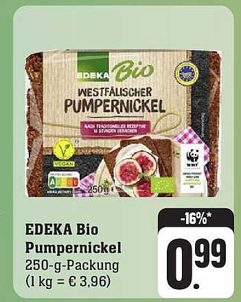 Edeka Bio Pumpernickel Angebot bei E Center - 1Prospekte.de
