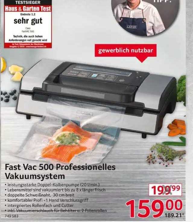 Fast Vac 500 Professionelles Vakuumsystem Angebot bei Selgros