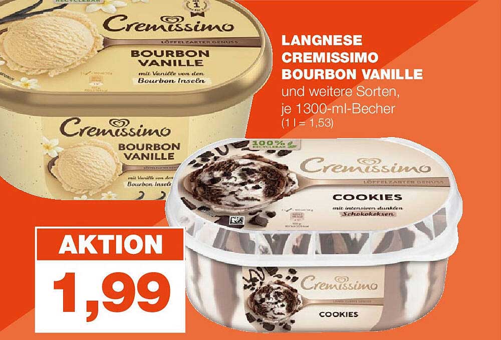 Langnese Cremissimo Eis Angebot bei EDEKA