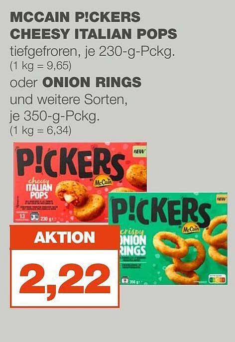 Mccain Pickers Cheesy Italian Pops Oder Onion Rings Angebot bei Real ...